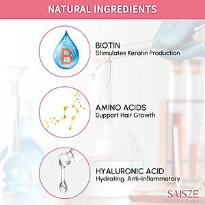 SAISZE Eyebrow Growth Serum, Eyebrow Serum for Thicker Brows, Boost Fast Longer, Fuller and Healthier Growth, Natural Eyebrow Enhancing Serum, Advanced Formula with Biotin, 6ml/0.2Fl.Oz