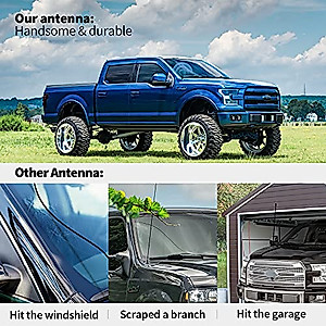 Bingfu Vehicle Short Antenna Mast Car Truck Antenna Replacement for Ford F150 Raptor F250 F350 F450 Super Duty Ranger Explorer Mustang Escape Focus Edge Dodge RAM 1500 2500 3500 Heavy Duty Truck