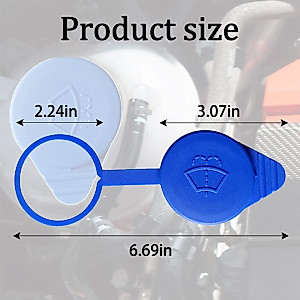 AUCELI 2 Pcs Windshield Wiper Washer Reservoir Fluid Tank Cap, Wiper Water Tank Lid Bottle Cap, Replacement Bottle Cap of Automobile Liquid Tank Fit for Most Car, Universal Vehicle Accessories