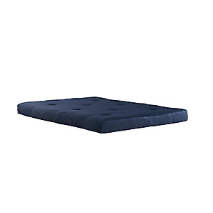 DHP 6" Microfiber Futon Mattress Sofa Bed, Full, Blue
