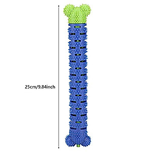 JOROBURO Dog Toothbrush Toy, Advanced Silicone Dog Brushing Stick for Cleaner Teeth, Blue Green Pet Molar Tooth Cleaner Brushing Stick Cleaning Supplies Toothbrush Toy for Dogs Easy to Use