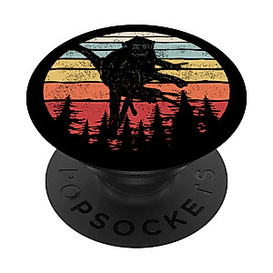 Vintage Retro Crab Eating Macaque Long Tailed Macaque PopSockets PopGrip: Swappable Grip for Phones & Tablets