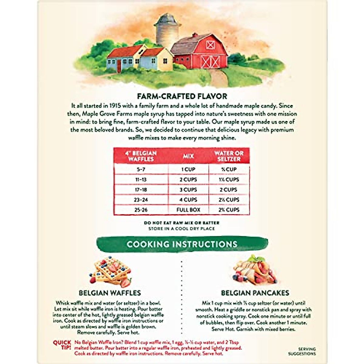 Maple Grove Farms Belgian Waffle Mix, 24 Ounce