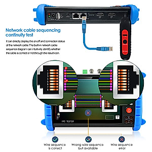 Rsrteng CCTV Camera Tester, IPCXS-ACHIMNORTUV Full Features 7-inch IPS Touch Screen Monitor CCTV Tester with HD-TVI HD-CVI AHD SDI IP Camera Support DMM TDR Features POE WiFi 4K HDMI