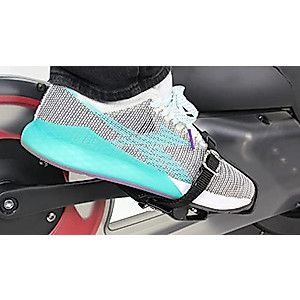 BV Bike Pedals Shimano SPD/Look Delta Compatible 9/16'' with Toe Clips - Peloton Pedals for Regular Shoes - Toe Cages for Peloton Bike - Exercise Bike Pedals - Universal Fit Bicycle Pedal