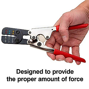 Master Appliance Pro Crimping Tool for Electric Wire Connectors - Ratcheting Wire Crimper - Crimping Pliers - Wire Crimp Tool for Heat Shrink Connectors (35084)