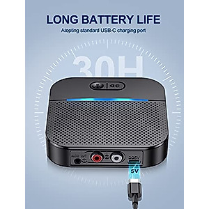 COMSOON Bluetooth Receiver for Car/Home Stereo/Speakers, 3D Surround Sound Bluetooth Car Stereo Digital Media Receivers for Music Streaming/Hands-Free Calling + 3.5mm AUX/RCA Cable