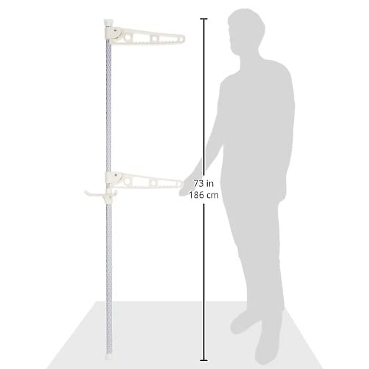 ORE International 67"-91" Free Standing Trellis Laundry Pole Set of 2, Unknown