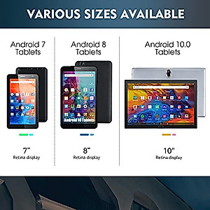 ZAOFEPU Android 11 Tablet PC 8 inch Tablet, SQ8 Pixel 800 x1280, 2MP+5MP Dual Camera,CPU 7731E-V2.0 4000MAH 2.4G WiFi Android Tablet Black with Charge Cable and OTG Cable