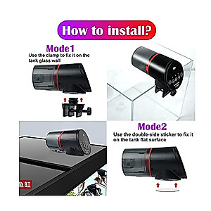 Moisture-Proof Electric Auto Fish Food Feeder Timer Dispenser for Aquarium or Fish Tank, Auto Feeding on Vacation or Holidays，USB Rechargeable (LY-019)