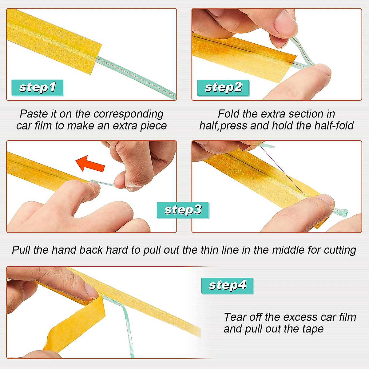 Frienda Vinyl Wrap Cutting Tape Edge Detailer Finish Line Vinyl Wrap Tool Car Wrap Tape for Car Auto Motorcycle Boat Graphic Decal(33 ft)