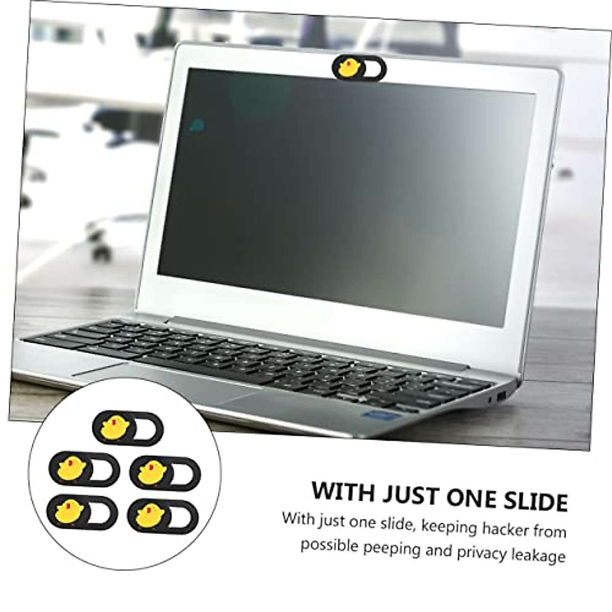 SOLUSTRE 5pcs Web Slider Apply Cute to Tablet Thin Camera Sliding Laptop Webcam Protection Anti-Peeping Lid Ultra Yellow Privacy Slide Blocker Desktop Your Chicken Pattern for Cover Covers