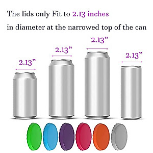 Soda or Beverage Can Lid, Cover or Protector, Fits Standard Soda/Beverage cans (2 Pack, Orange & Blue)