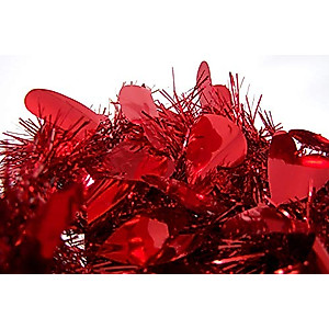 Valentines Day Garland Heart Tinsel, Pack of 3, 36 Feet Total