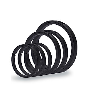 TIKIDESIGN Titanium Key Rings for Keychains, Quick Release Side Pushing Key Chain Rings Kit, Titanium Key Rings for Men Home Car Keys (Black-1L+2M+3S)