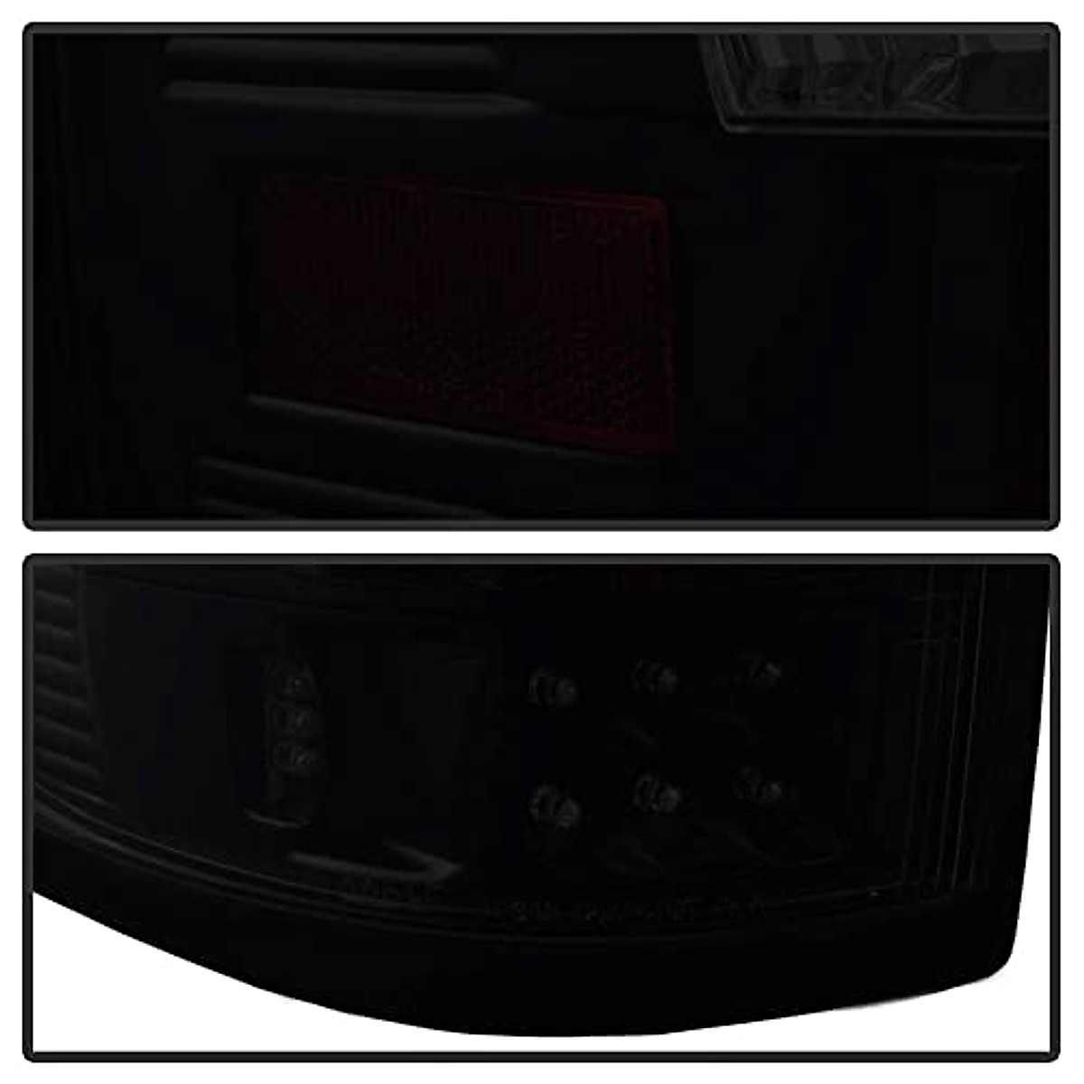 ACANII - For 2004-2008 Ford F150 Pickup Styleside Black Housing Smoked Lens LED Tail Lights Brake Lamps Pair Left+Right Cyber Black V2
