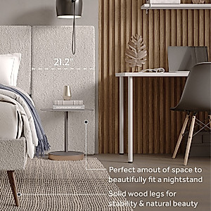 DG Casa Boucle Modern Platform Upholstered Bed Frame with Soft Textured Extended Headboard Fluted Wooden Base Legs, Slat Support Included, Easy Assembly, Queen Size, Cream