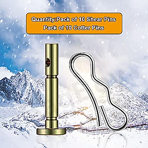 10 pcs Shear Pins 738-04155 & Cotter Pins 738-04155 for Snowblower Shear Pins, Compatible with MTD Troy-Bilt Craftsman 738-04155 738-0763 & More - 2007 and After Fits Cub Cadet Snow Blower Shear Pin