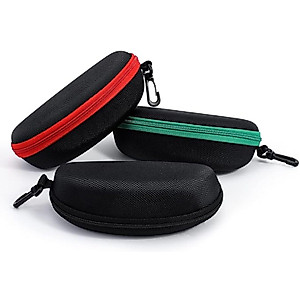 6 Pack Sunglasses Case Portable Travel Zipper Eyeglasses Case With Hook