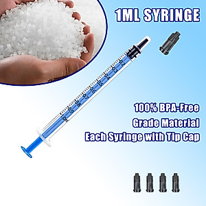 100Pack 1ml Syringes With Caps