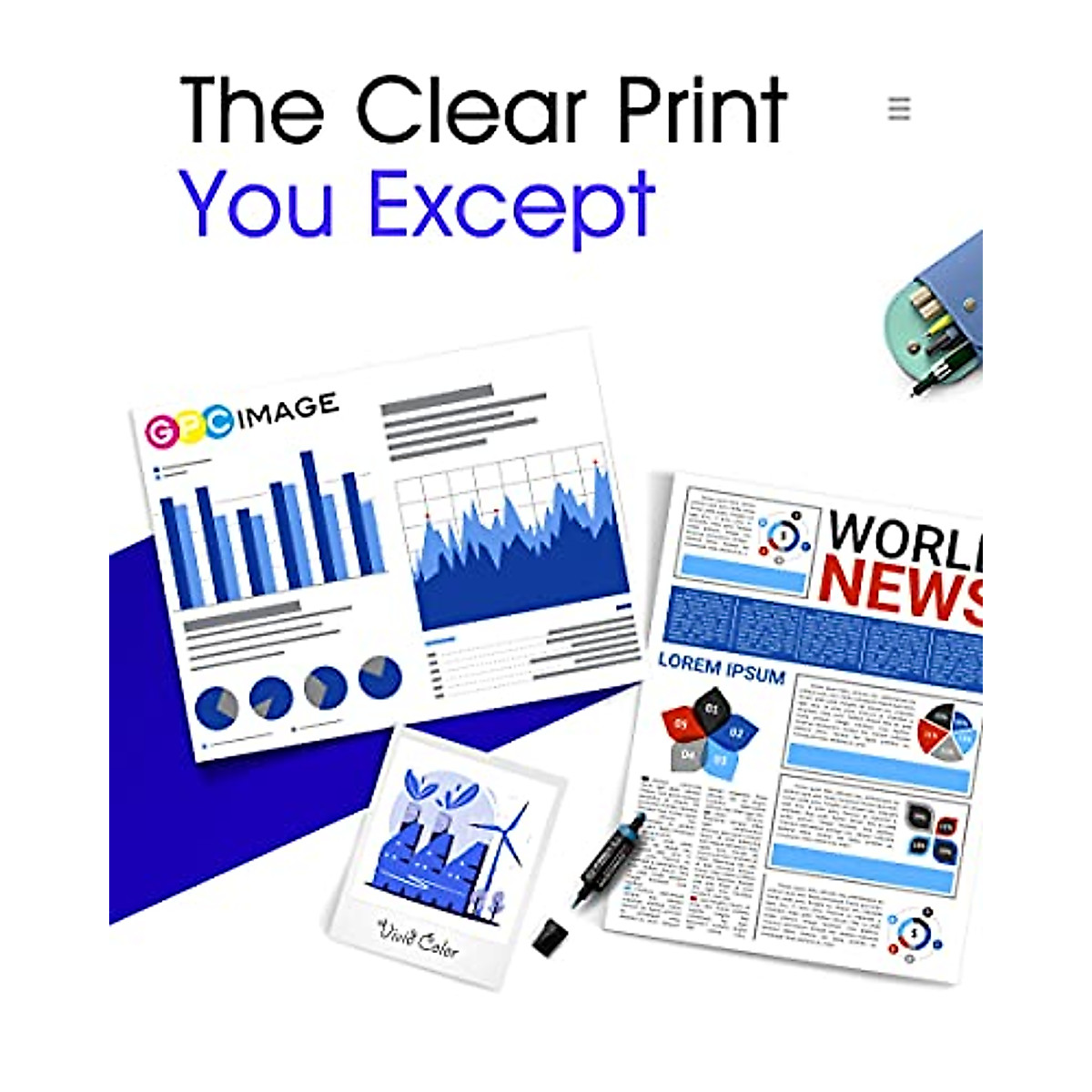 GPC Image Compatible Toner Cartridge Replacement for Canon 054H Cartridge 054H CRG 054 Compatible with ImageClass LBP622Cdw MF644Cdw MF642Cdw MF640C LBP620 Toner Printer Tray (Cyan, Magenta, Yellow)