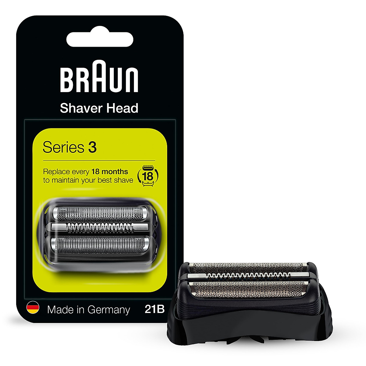 Braun Series 3 Electric Shaver Replacement Head - 21B - Compatible with Electric Razors 300s, 310s, 3010BT