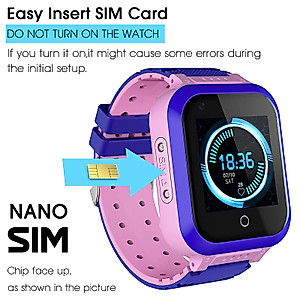 cjc 4G Kids Smartwatch, Smart Watch for Kids, IP67 Waterproof Watches with GPS Tracker, 2 Way Call Camera Voice & Video Call SOS Alerts Pedometer WiFi Wrist Watch, 3-12 Years Boys Girls