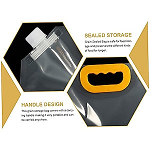 Cabilock 20 Pcs Transparent Grain Bag Nuts Storage Bags Kitchen Canisters Grain Nozzle Bags Reusable Snack Bags Reusable Produce Bags Clear Organizer Bags Nuts Bags Tea Bag Handle Food