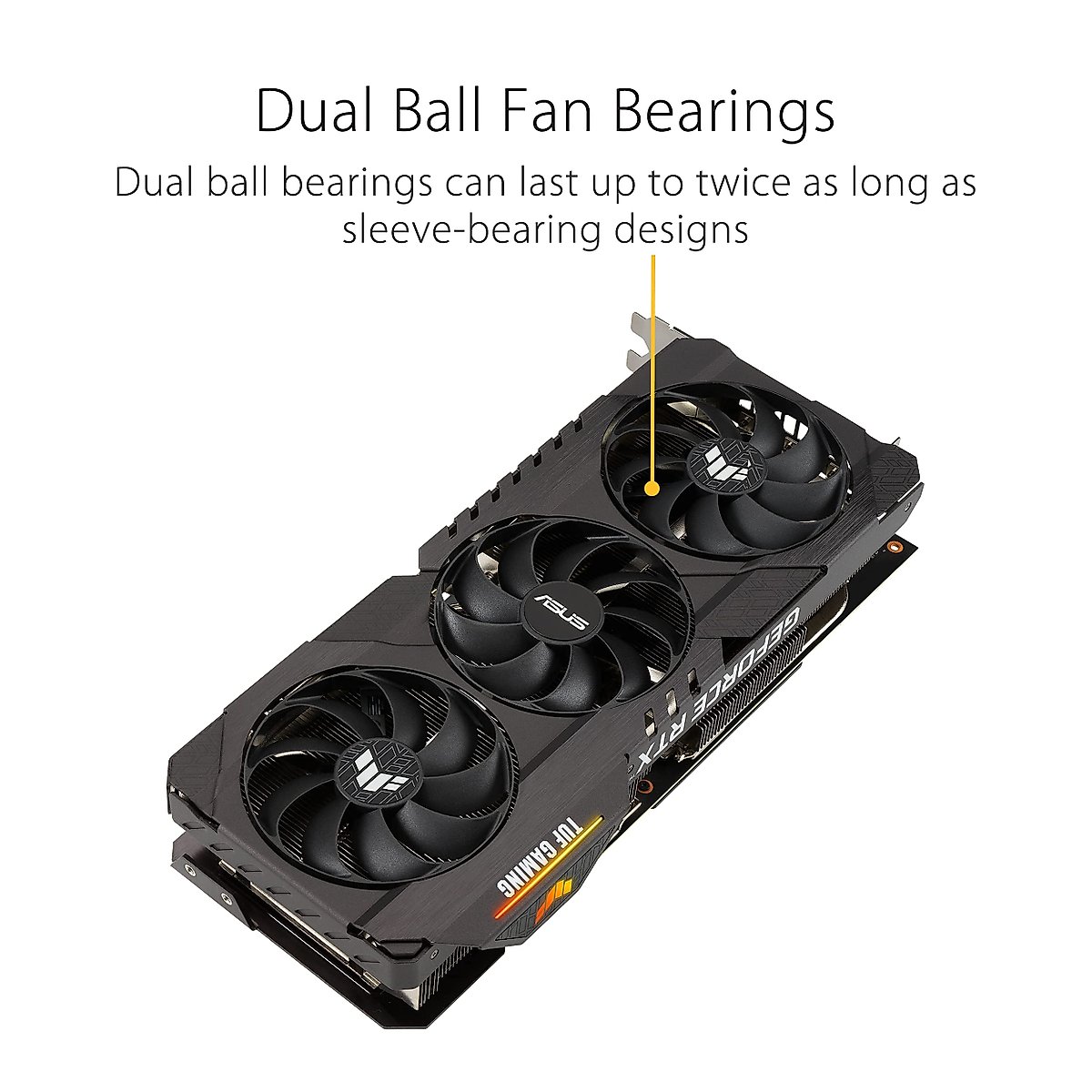 ASUS TUF Gaming NVIDIA GeForce RTX 3080 Ti OC Edition Graphics Card (PCIe 4.0, 12GB GDDR6X, HDMI 2.1, DisplayPort 1.4a, Dual Ball Fan Bearings, Military-Grade Certification, GPU Tweak II) (Renewed)