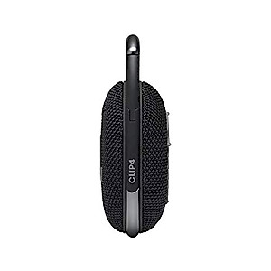 JBL Clip 4: Portable Speaker with Bluetooth, Built-in Battery, Waterproof and Dustproof Feature - Black (JBLCLIP4BLKAM) (Renewed)…