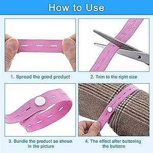 uxcell Clothes Storage Elastic Band with Buttonhole, 50Pcs Clothing Storage Strap, Clothes Organization System for Drawer Blanket Storage Band, Blue