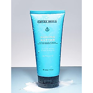 Faccia Bella Shaving Butter 7 fl oz Cream Lotion After Shave with Sweet Almond Oil…