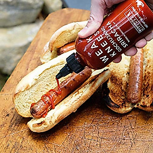 Weak Knees Gochujang Sriracha Hot Sauce | 10.5 oz Easy Squeeze Bottle | Classic Sriracha Chili Sauce mixed with Korean Gochujang Chili Paste | Foodie Gifts, Hot Sauce Gifts, Gifts for Men