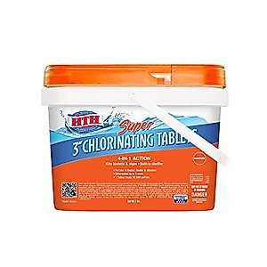 HTH 42043 Super 3" Chlorinating Tablets Swimming Pool Chlorine, 8 lbs