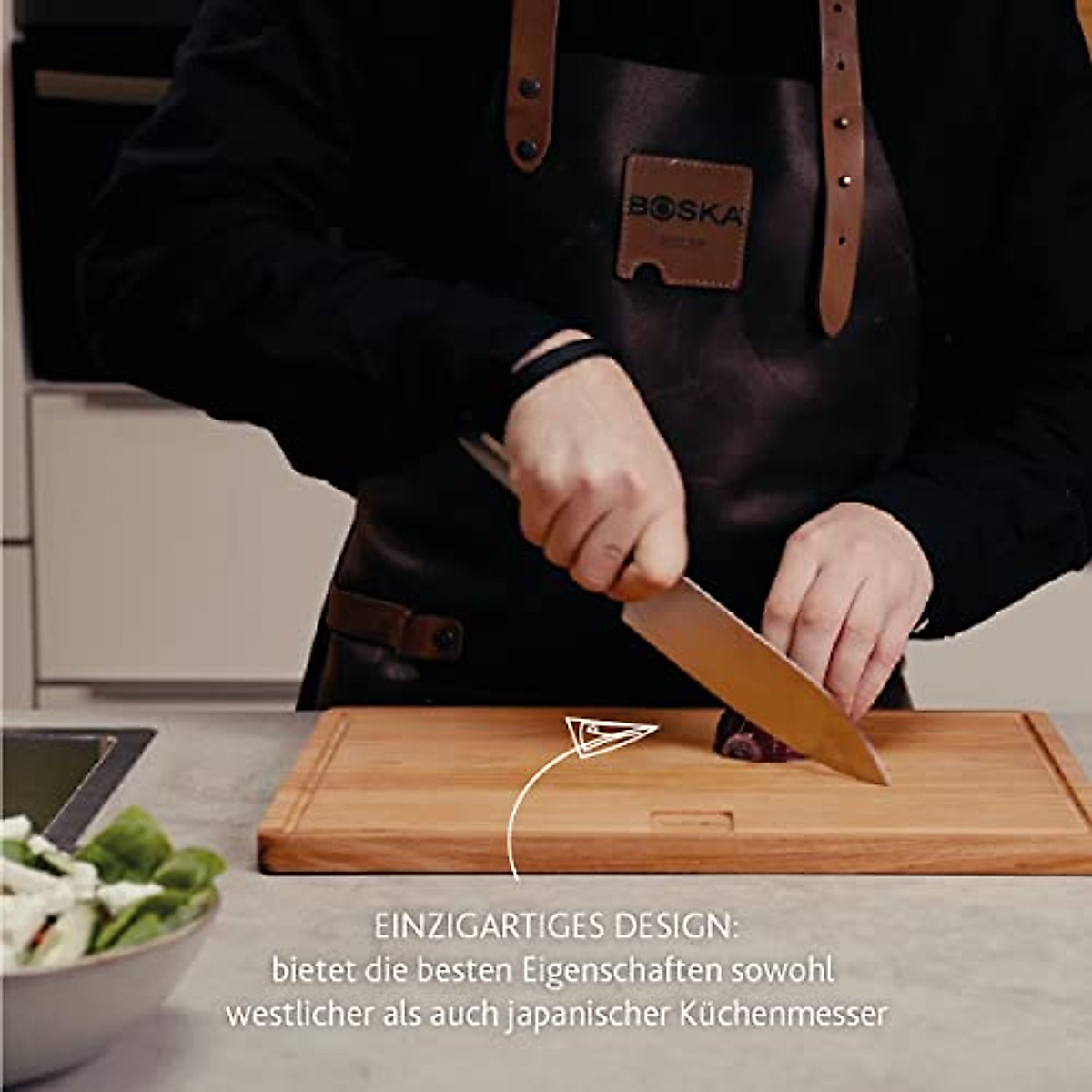 BOSKA 357681 Chef Knife Copenhagen - Kitchen Knives for Chopping, Slicing Knife for Meat Cutting and Dicing Gourmet Food - Ultra Sharp Professional Durable
