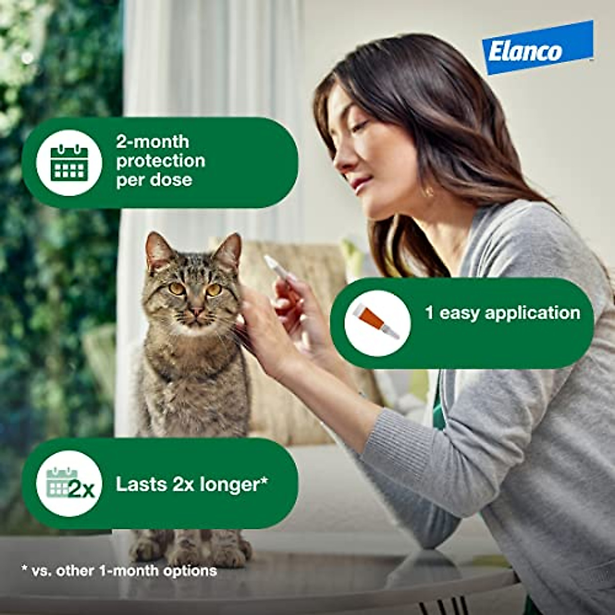 Advantage® XD NEW Flea Prevention & Treatment for Large Cats Over 9 lbs, 2 Topical Doses, 4-Month Coverage, Long Lasting