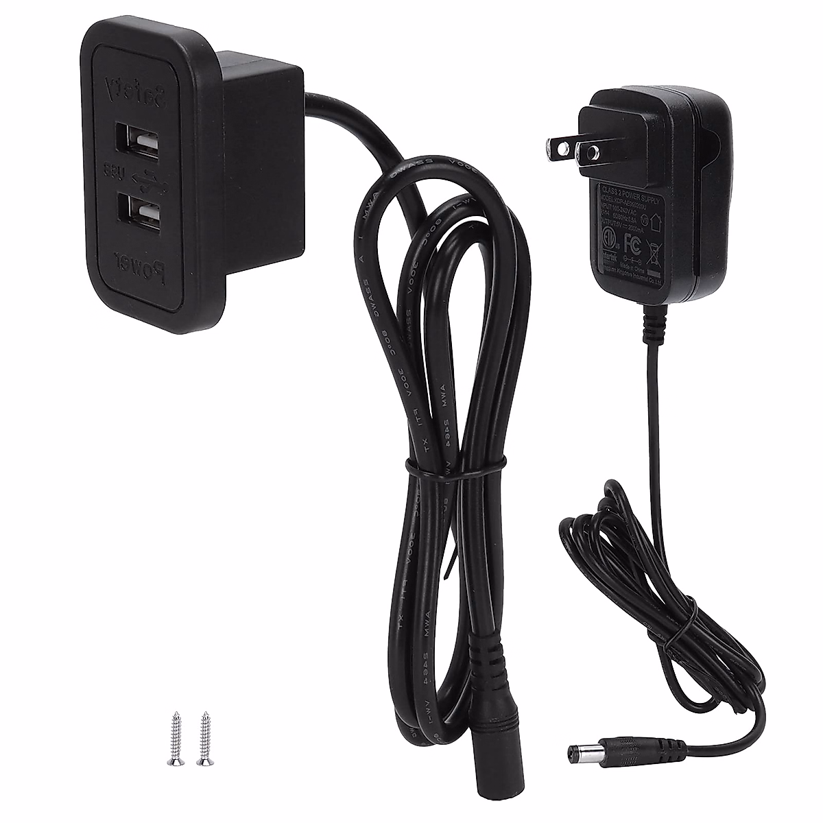 Couch, Recliner Chair with Dual USB Port 5V 2A for Desktop Sofa Bedside Furniture (Black)