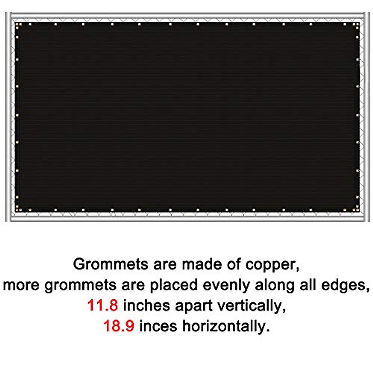 Sunnyglade 6 feet x 50 feet Privacy Screen Fence Heavy Duty Fencing Mesh Shade Net Cover for Wall Garden Yard Backyard (6 ft X 50 ft, Black)