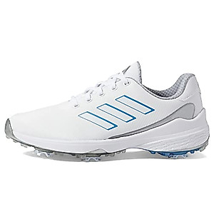 adidas Women's ZG23 Golf Shoes, Footwear White/Blue Fusion Metallic/Silver Metallic, 5.5