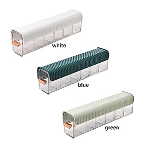 Mokylor 3 Pcs 2023 New Clear Wall Mounted Drawer Organizer, Hanging Transparent Underwear Panties Storage Box Punch-Free Multifunctional for Clothes, Socks, Ties blue,white,green