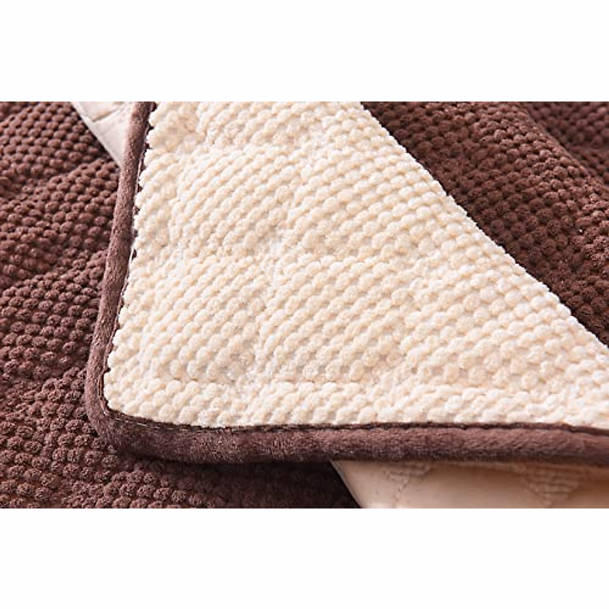 vctops Soft Corduroy Sofa Couch Cover, Plaid Sectional Couch Covers, Non-Slip Sofa Slipcover for Dogs Cats Kids(Brown,36"x82")