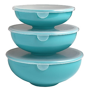 Hutzler Elliptical Set prep bowls, 2 oz, 4 oz, 8 oz, Turquoise, 3580