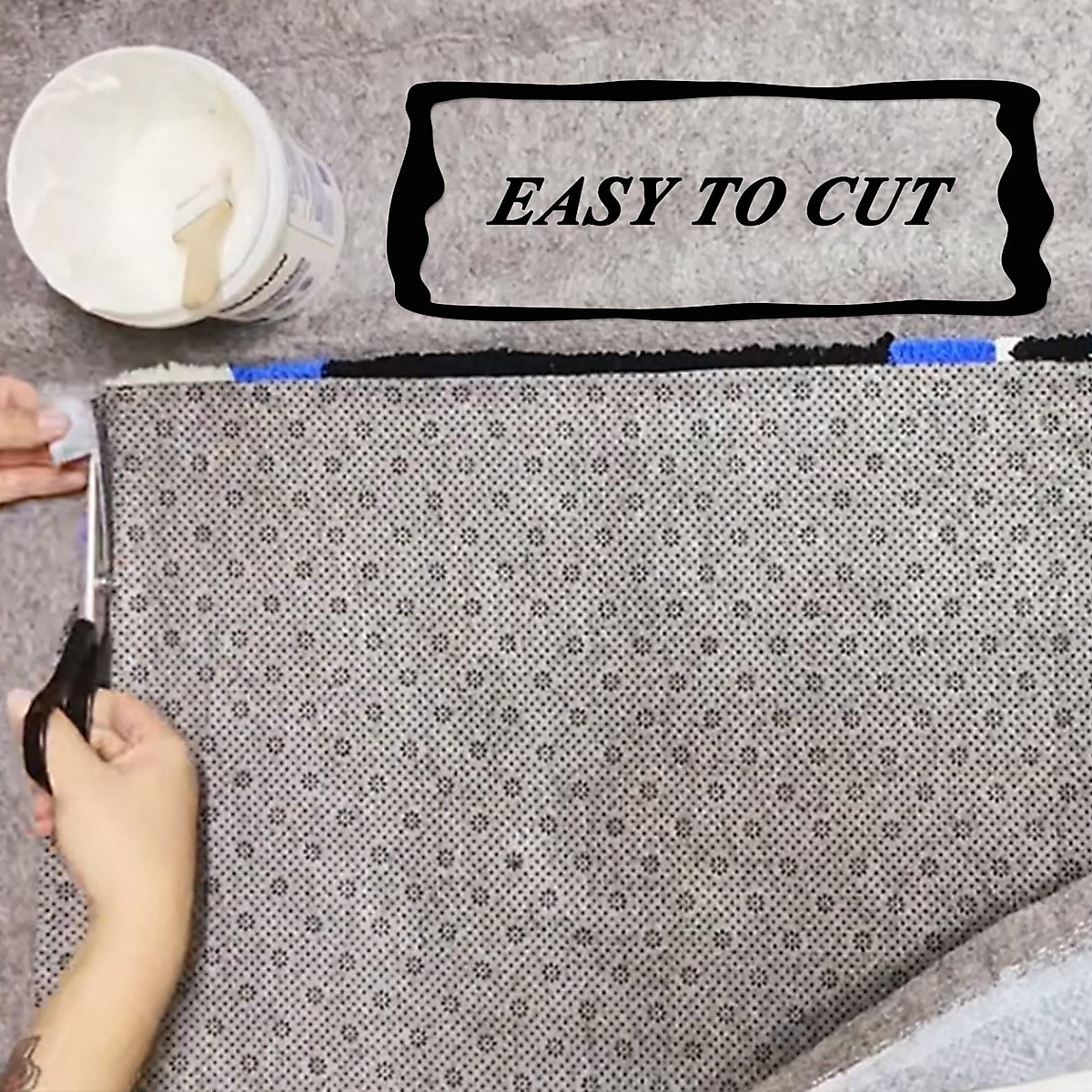 157 x 70 inch Large Non Slip Final Rug Backing Fabric Vinyl Primary Tufting Backing Cloth for Carpets Tufting Supplies Rug Making Cushion Pad Punch Needle Grippy Backing Fabric