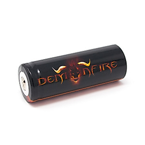 Demonfire IMR 18500 1300mAh 3.7V High Drain LiMn Rechargeable Battery with Button Top (2 Pieces)