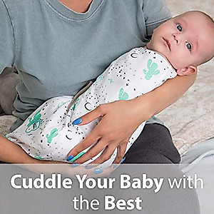 Baby Swaddle Blanket Wrap for Newborn & Infant, 0-3 Months 100% Breathable Cotton Swaddlers Sleep Sack with Adjustable Wings, 3 Pack Swaddling Blankets for Boys and Girls (Cool Grey)