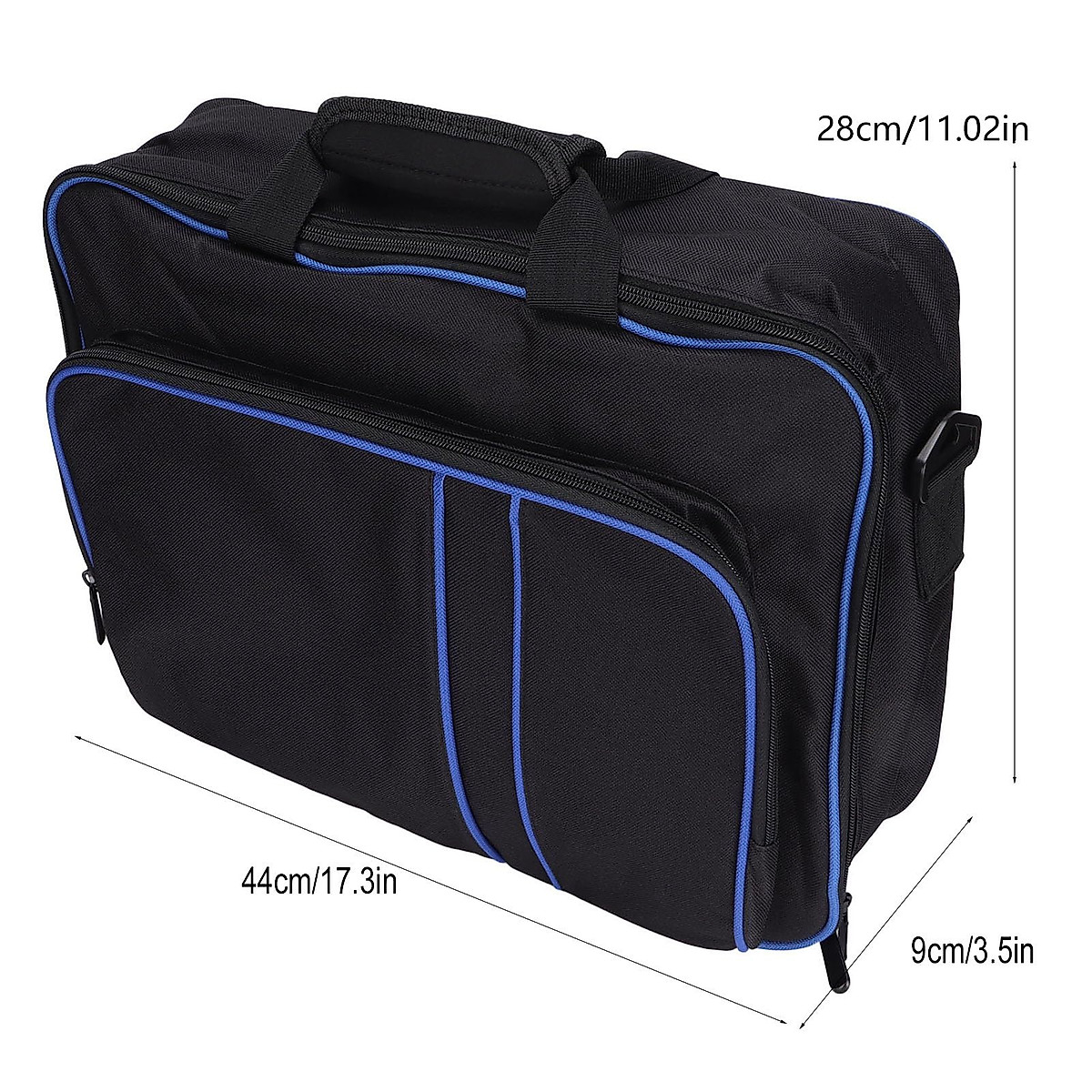 Travel Carrying Bag Portable Travel Carrying Bag Large Capacity Protective Console Case for PS5 Games Controller and Game Console Storage Pack for PS5(Blue Black)