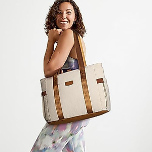 CLUCI Tote Bag for Women Travel Shoulder Bag Middle Tote Handbags with Yoga Mat Buckle for Gym,Work