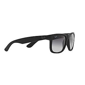 Ray-Ban Justin New Sunglasses (54 mm, Matte Black Frame Black Lens)