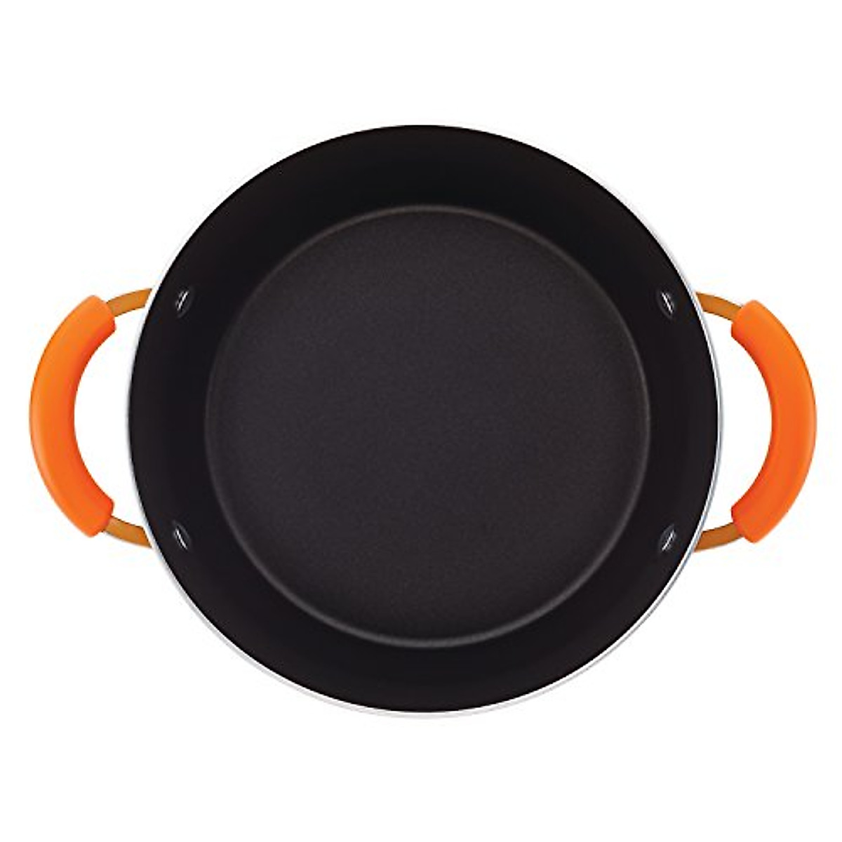 Rachael Ray Brights Nonstick Stock Pot/Stockpot with Lid - 6 Quart, Orange