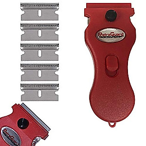 Werxrite RetraGuard Safety Razor Blade Scraper Induction Hob Glass Cooktop Stovetop & Other Hard Surface Cleaning Scraper Includes 5 Replacement Scraper Blades